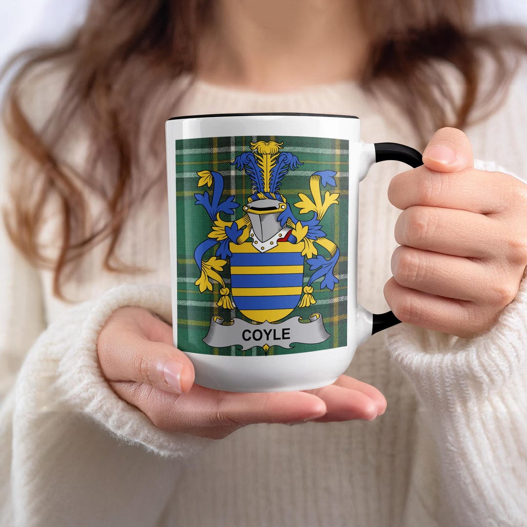 Coyle Irish Coat of Arms Mug, Family Name Gift, Surname Pride, Lineage ...