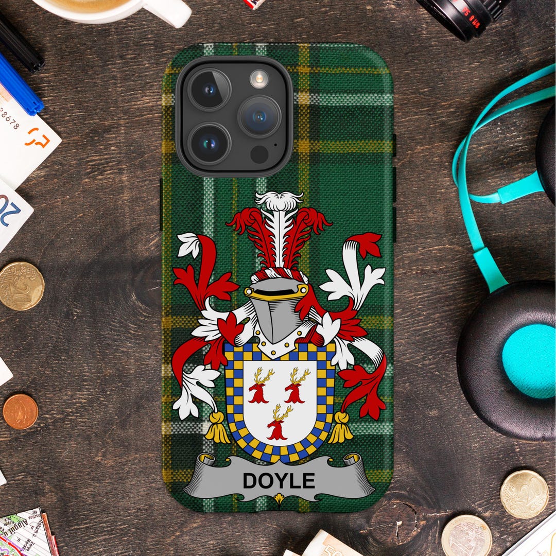 Doyle Irish Surname Coat of Arms Cell Phone Cover, Irish National ...