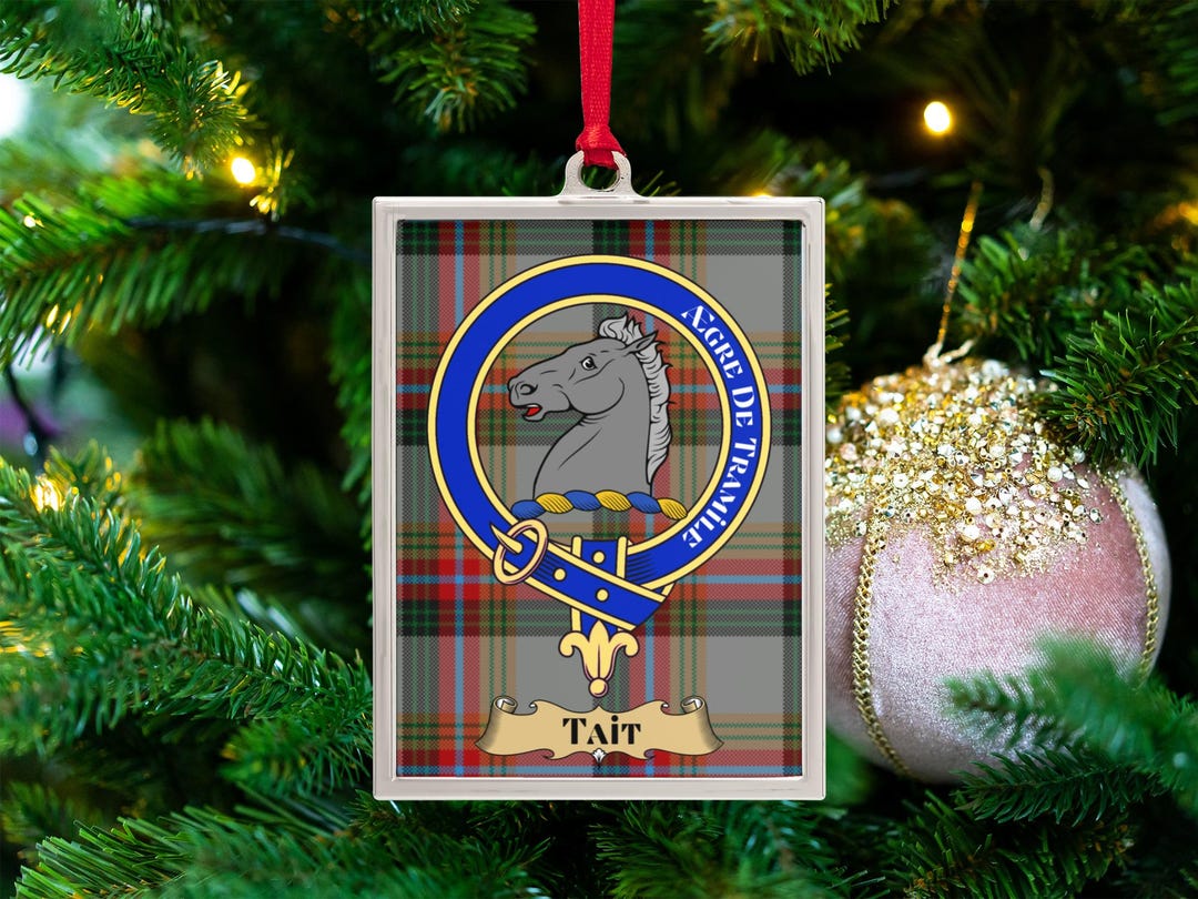 Tait Clan Crest Ornament: Horse Crest, Scottish Family Heritage ...