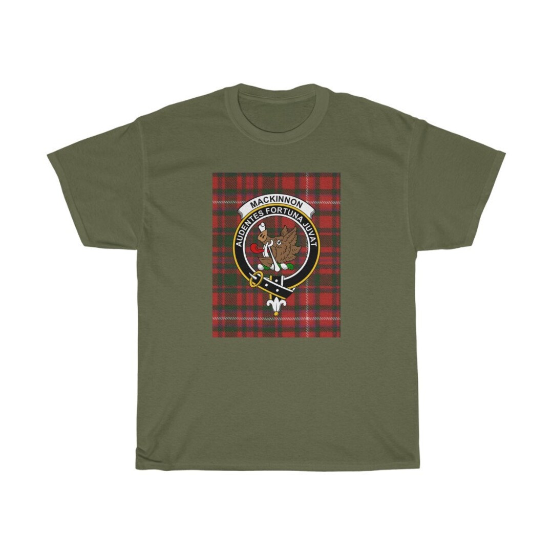 Clan Mackinnon Scottish Tartan Crest T-shirt - Etsy