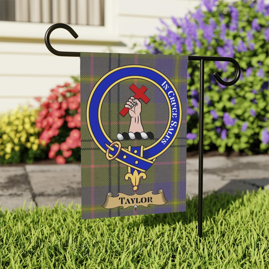 Taylor Clan Garden Flag, Scottish Family Crest, Personalized Clan Flag ...