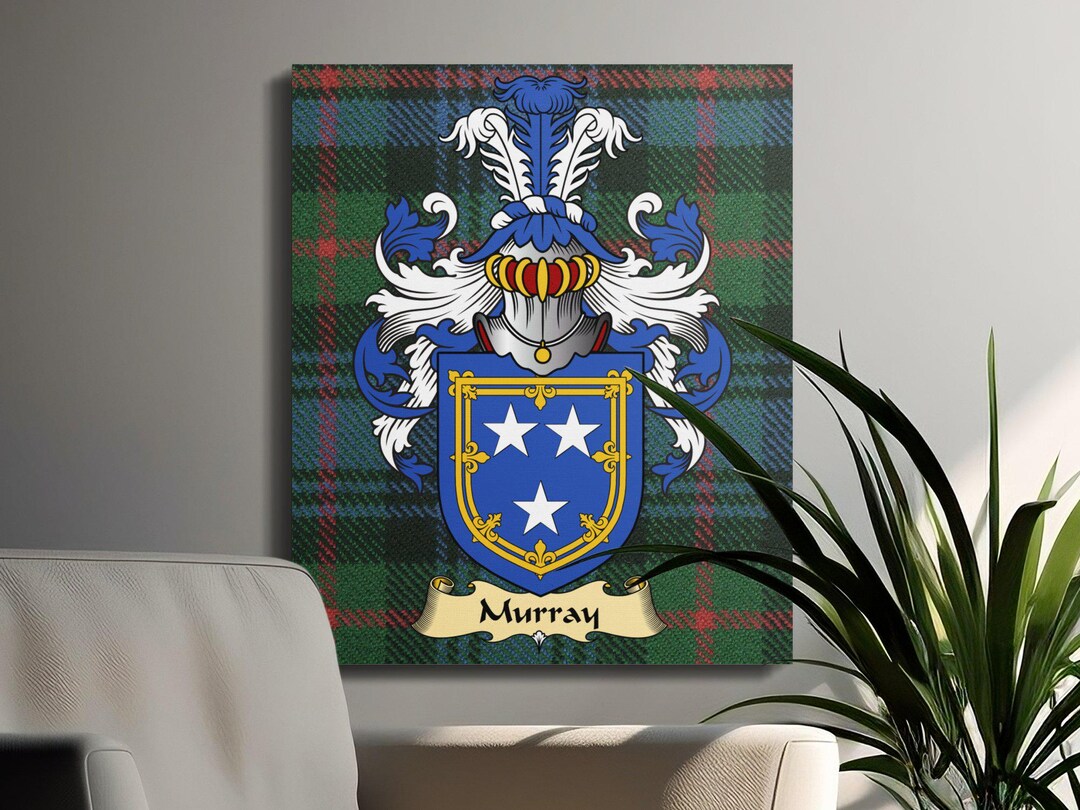Murray Scottish Clan Tartan Canvas Wrap, Family Heritage Wall Art, Clan ...