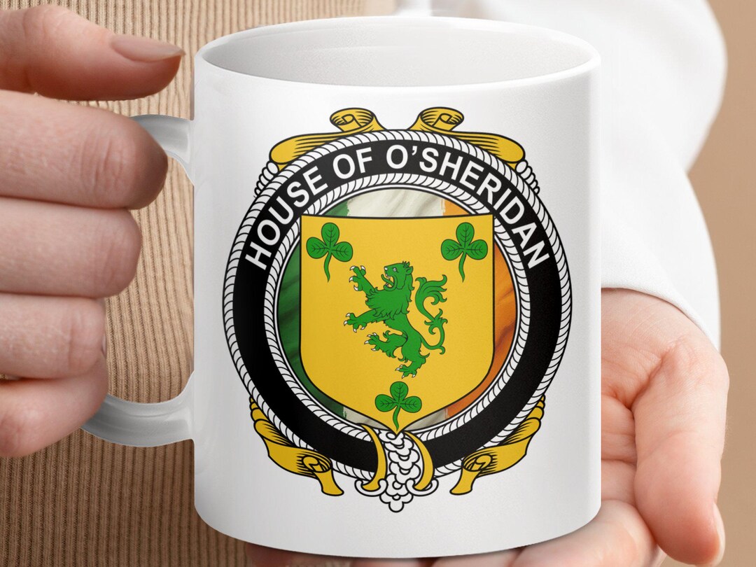 O'sheridan Irish Coat of Arms Mug, O'sheridan Surname Ancestry Mug ...