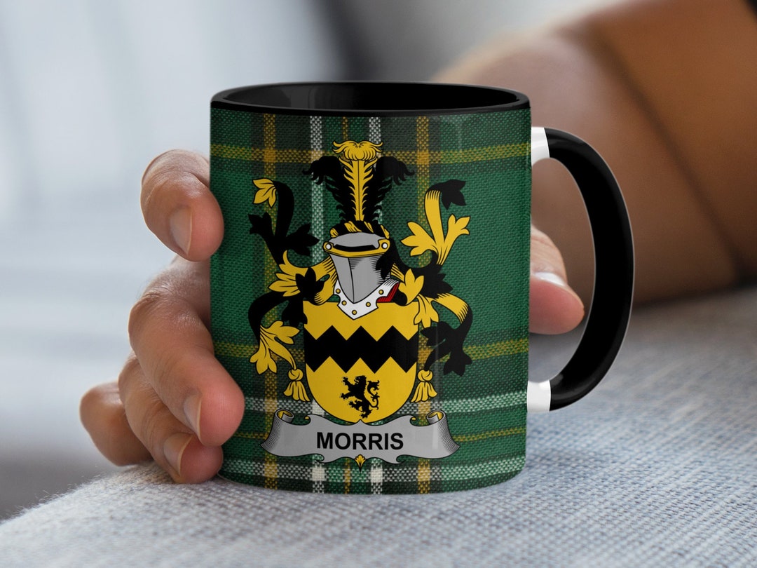 Morris Family Crest Mug, Irish Surname Coat of Arms, Irish National ...