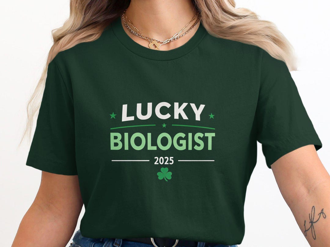 Lucky Biologist 2025 Shirt, St Patricks Day 2025 Top, Funny St Paddys ...