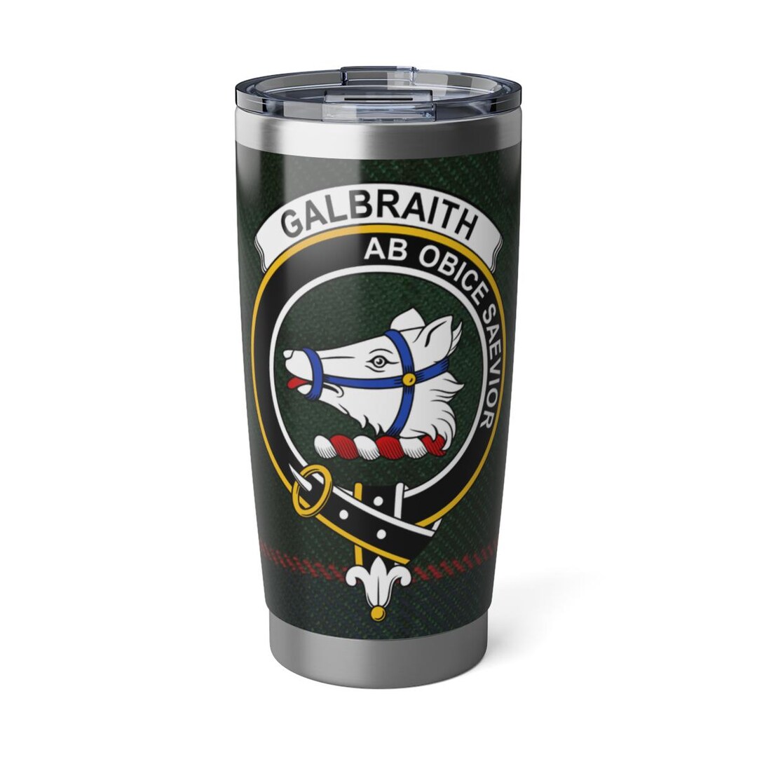 Galbraith Clan Crest 20oz Stainless Steel Travel Tumbler | Scottish ...
