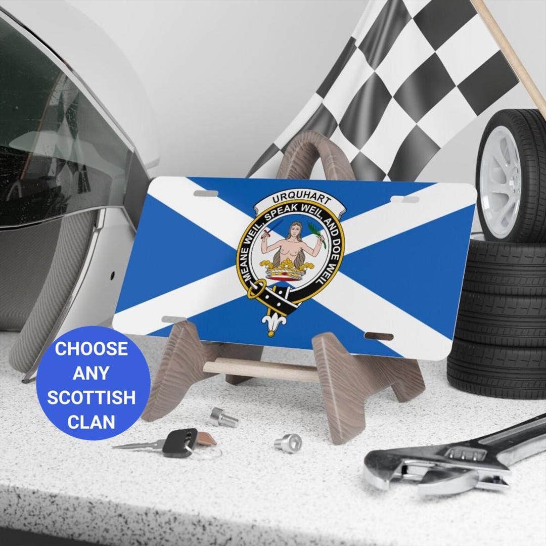 Personalized Scottish Clan Crest License Plate: St Andrews Flag Car ...
