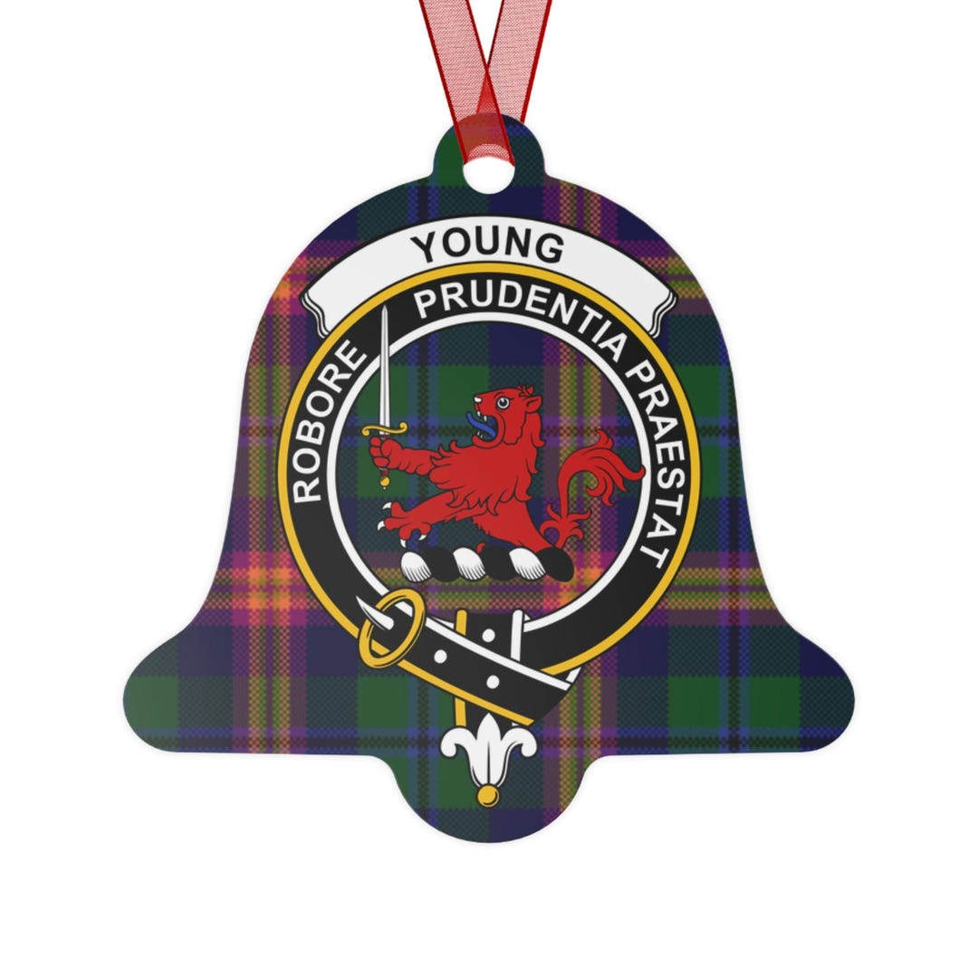 Young Scottish Clan Bell Ornament, Unique Scottish Clan Symbol, Double ...