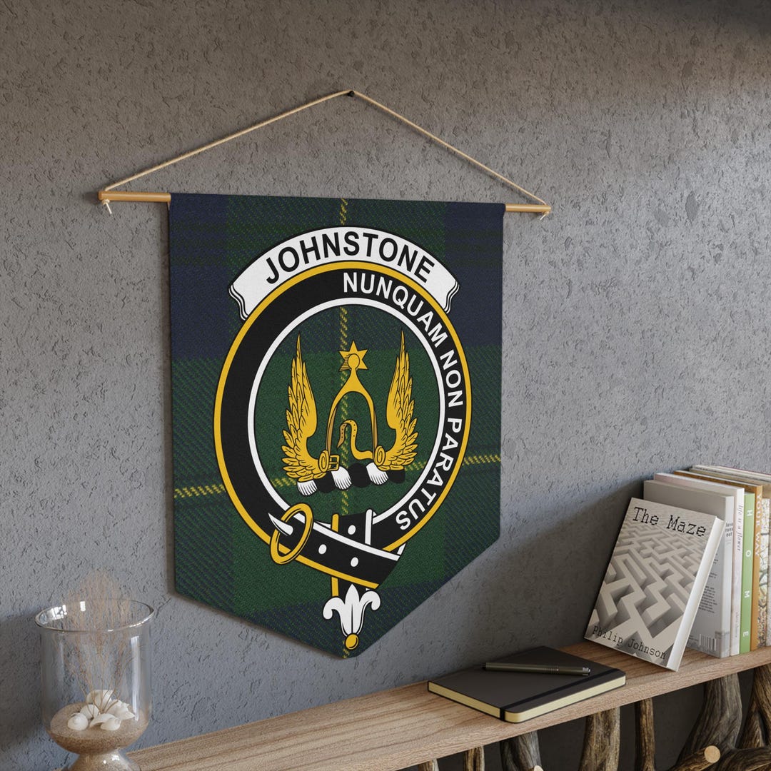 Johnstone Clan Crest Tartan Pennant: Scottish Heritage, Traditional ...