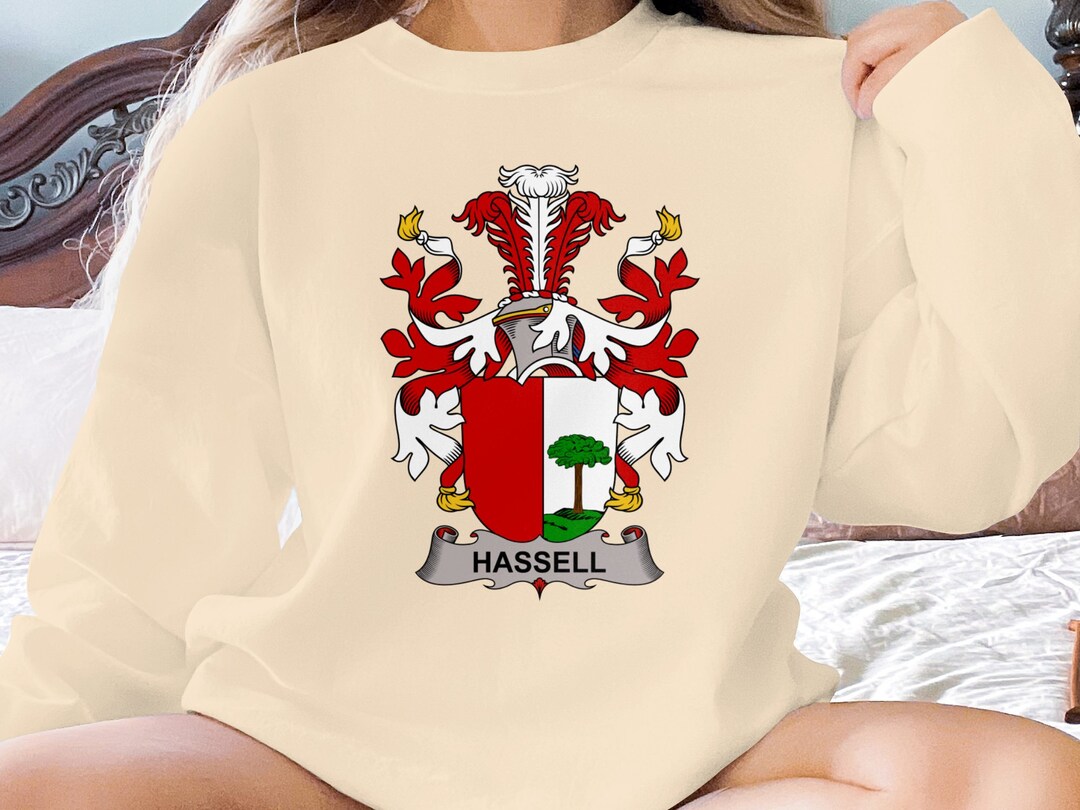 Unisex Hassell Family Crest Hoodie, Swedish Heritage Sweatshirt, Custom ...