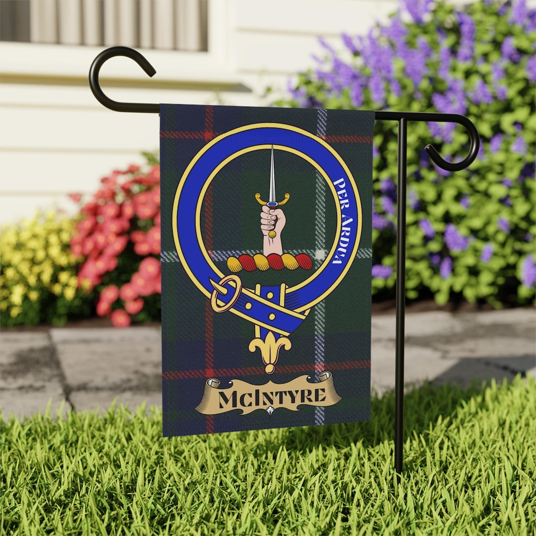 Garden Flag, Clan Mcintyre Tartan Banner, Outdoor House Flag, Scottish ...