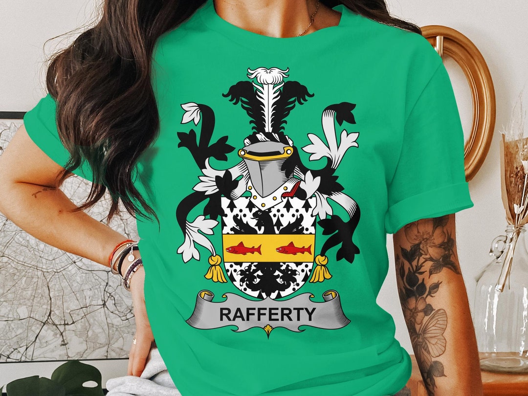 Irish Surname Rafferty Crest T-shirt St. Patrick's Day Heritage ...