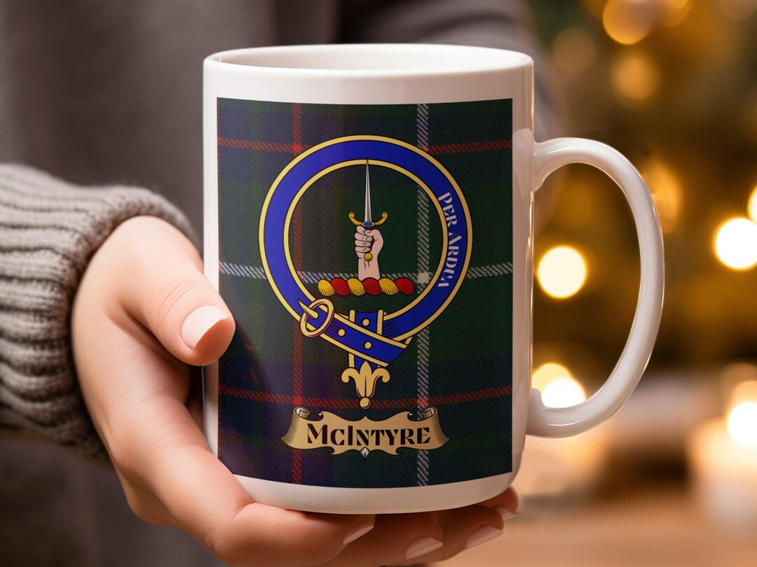 Mcintyre Scottish Clan Mug: Tartan Crest, Genealogy Gift - Etsy