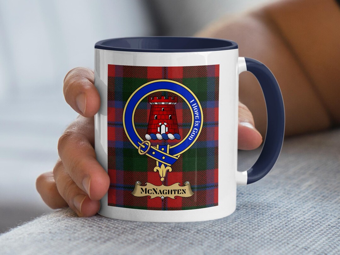 Mcnaghten Clan Crest Mug, Scottish Tartan, Heritage Gift, Scotland ...