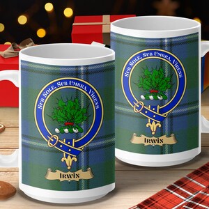 Clan Irwin Crest Mug, Scottish Heritage Gift, Family Crest Mug ...