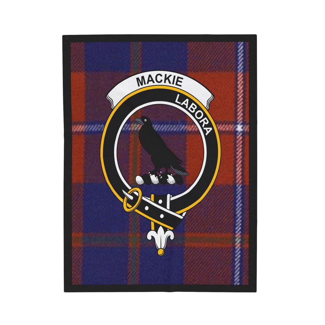Clan Mackie Scottish Tartan Crest Blanket - Etsy