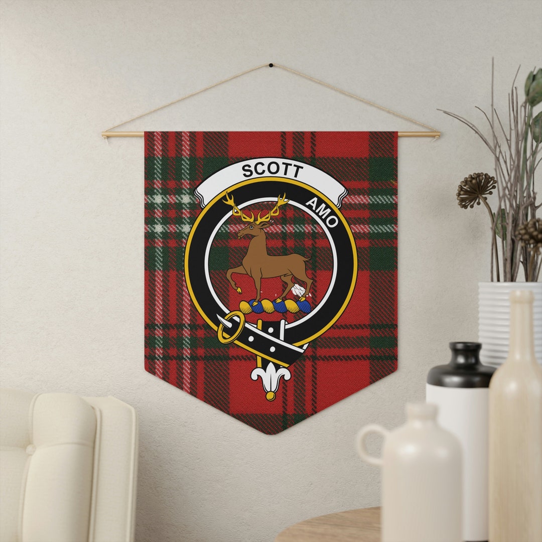 Scott Clan Scottish Tartan Pennant Scottfamily Scottish Wall - Etsy New ...