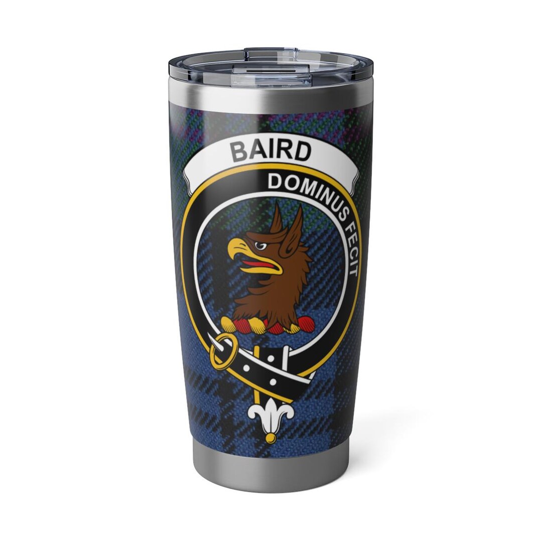 Baird Clan Crest 20oz Stainless Steel Travel Tumbler | Scottish Tartan ...