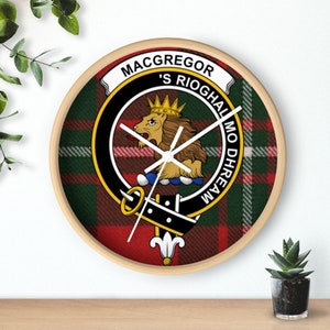 Clan Macgregor Scottish Tartan Wall Clock - Etsy
