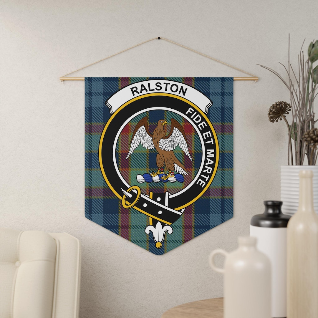 Ralston Clan Crest Tartan Pennant: Scottish Heritage, Family Pride ...