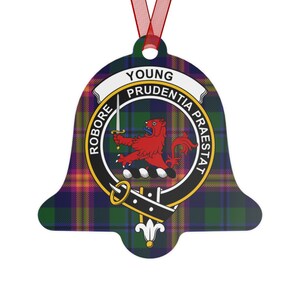 Young Scottish Clan Bell Ornament, Unique Scottish Clan Symbol, Double ...