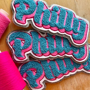 Handmade Handcranked Chainstitch Embroidered Philly Chenille Vintage Patch - Etsy