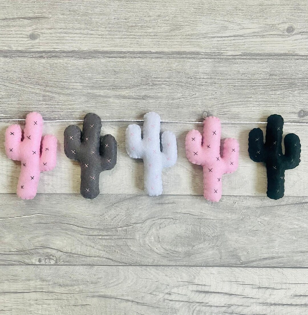 Cactus Felt Garland,mexican Theme Decor,garden Party Decor,cacti ...