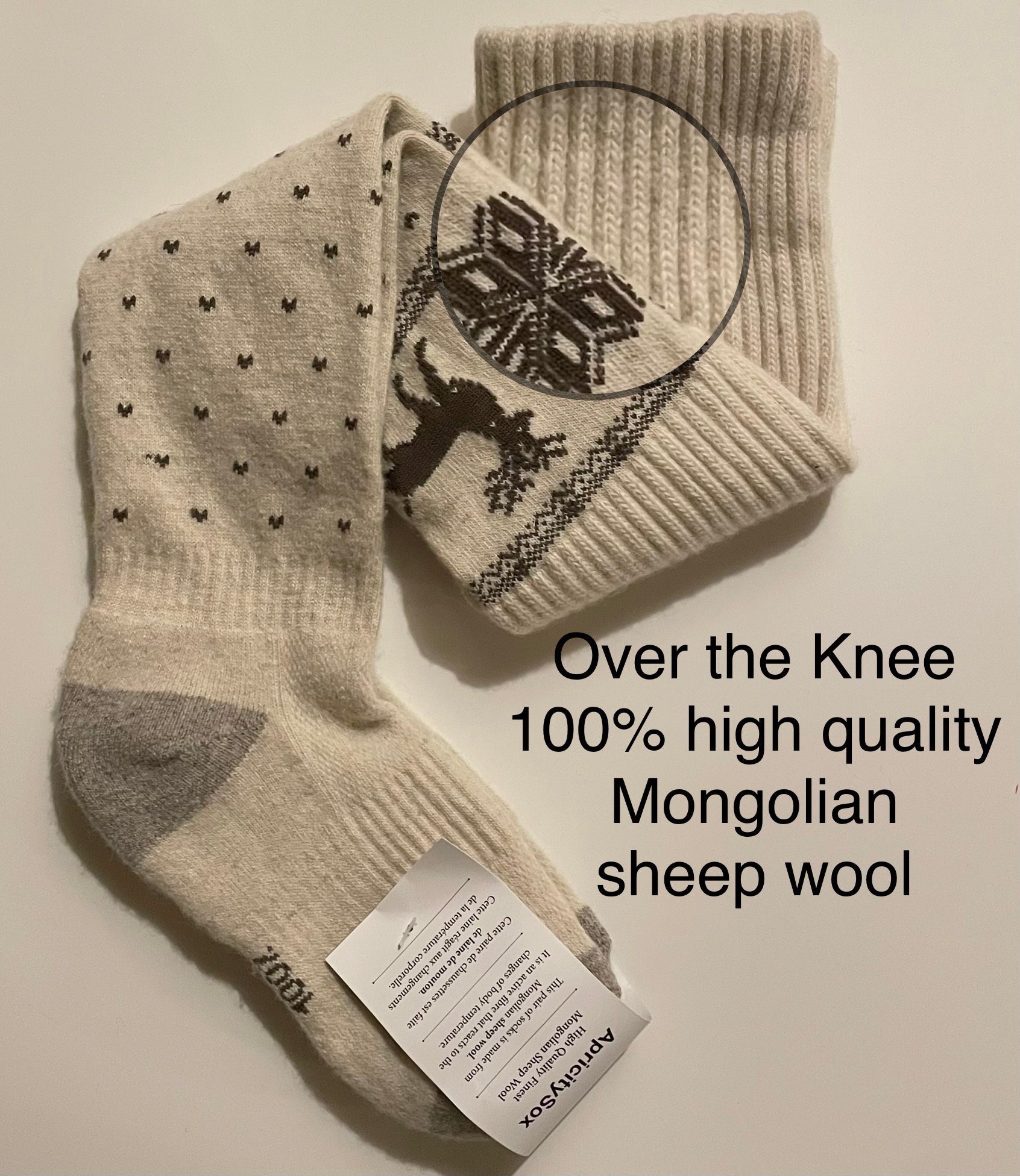 Yak Wool Socks Over the Knee Extremely Warm Stylish Rubber - Etsy