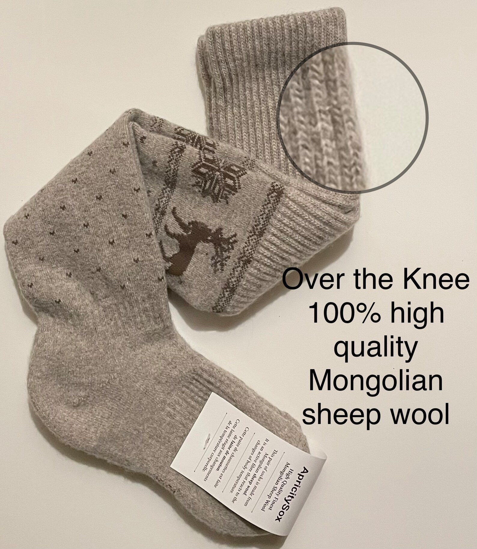 Yak Wool Socks Over the Knee Extremely Warm Stylish Rubber - Etsy