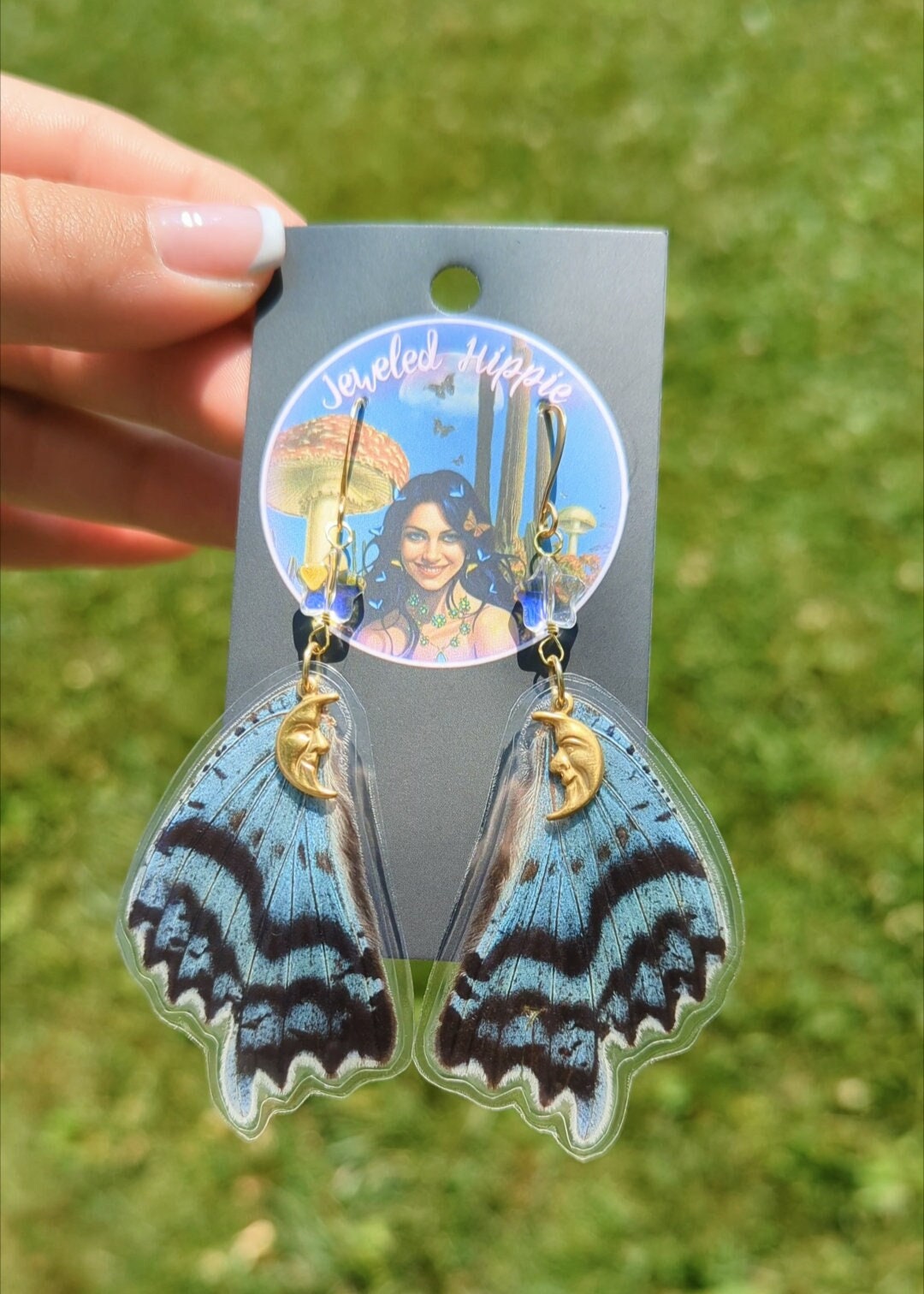 Zodiac Moth Wing Earrings, Real Butterfly Wing Earrings - Etsy
