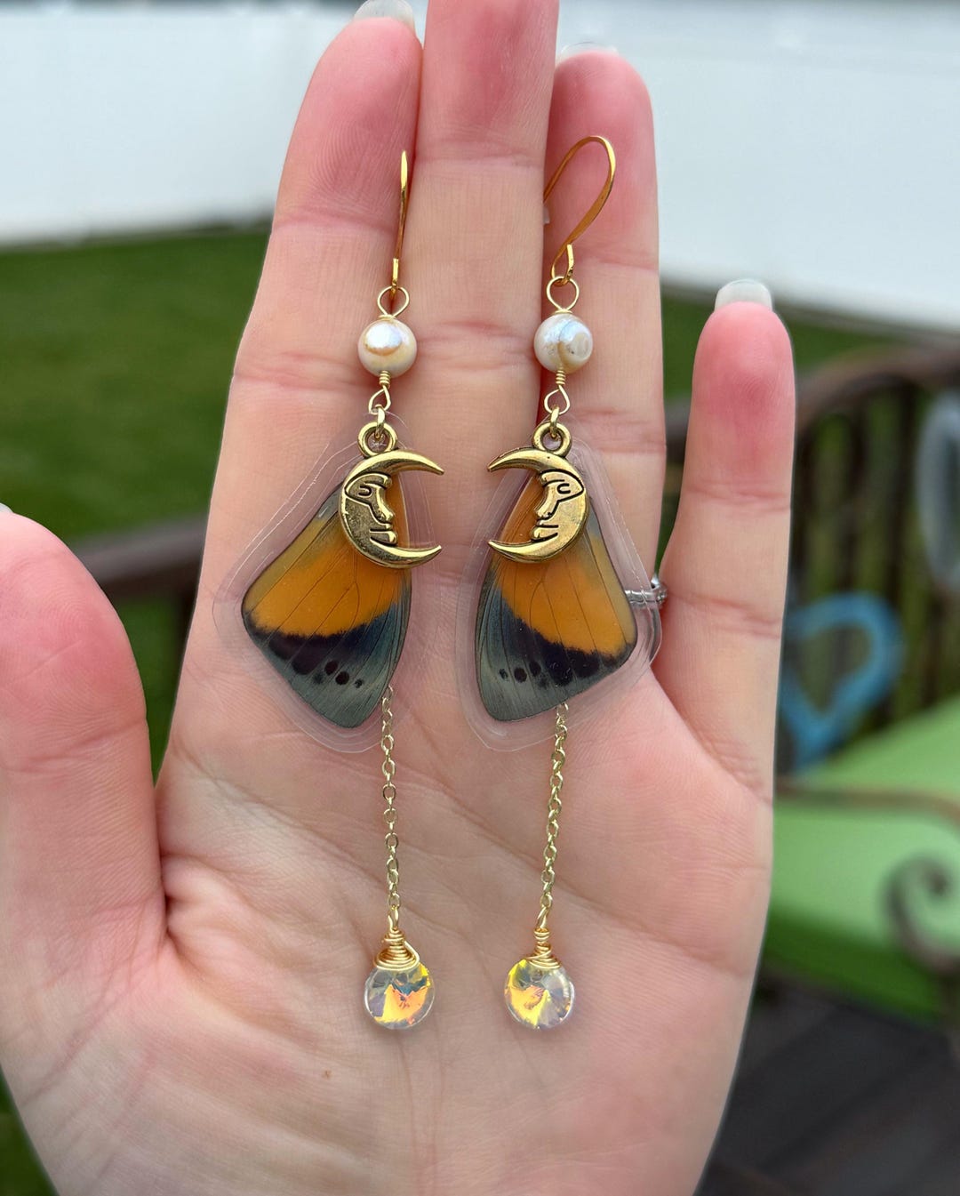 Dotted Glory Butterfly Wing Dangles, Lightweight Butterfly Earrings - Etsy