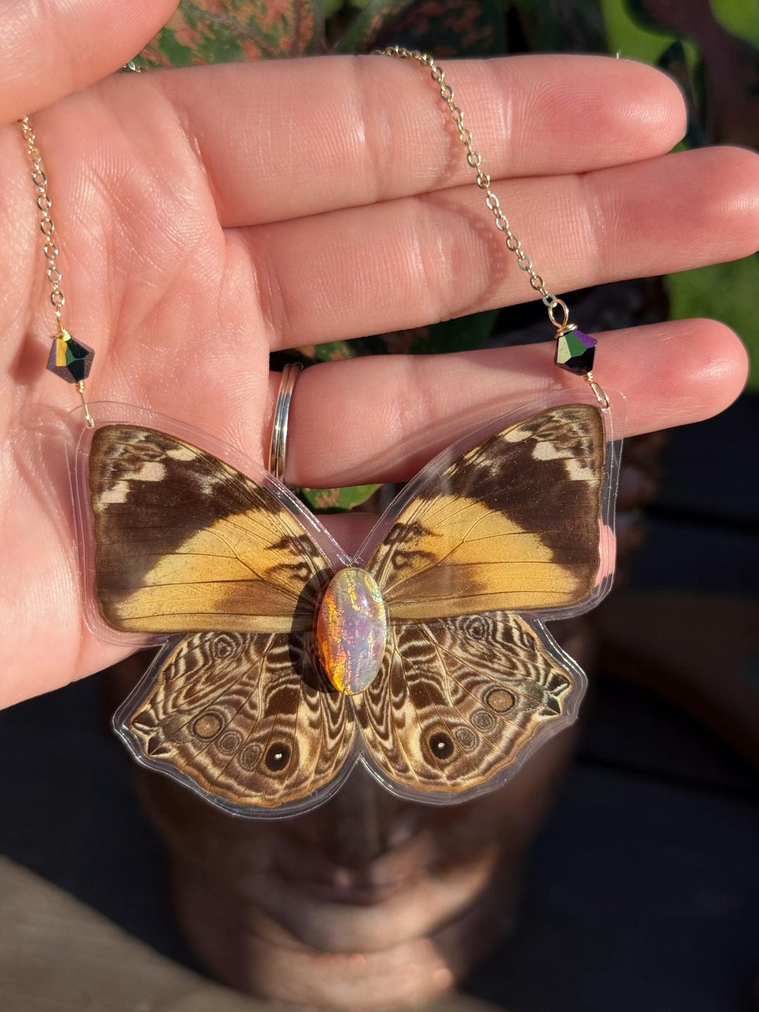 Blomfild’s Beauty Butterfly Wing Necklace, Real Butterfly Wing Necklace ...