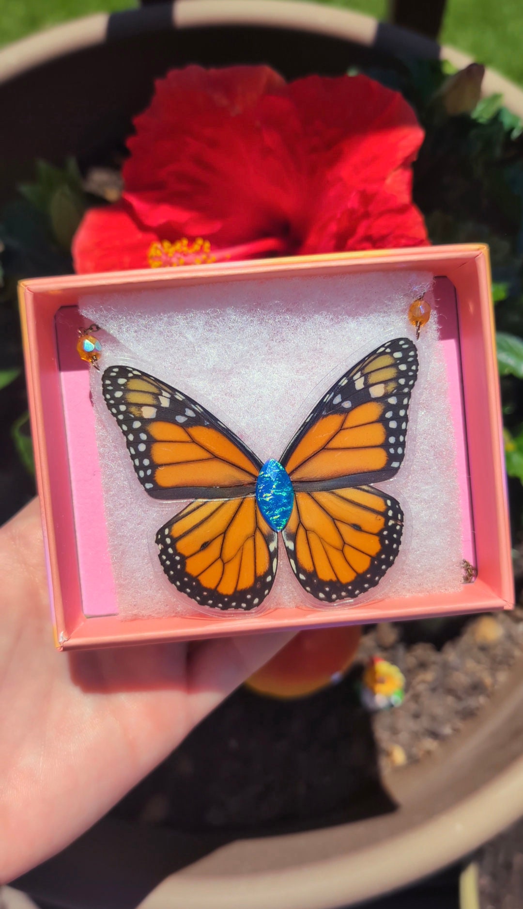 Monarch Butterfly Wing Necklace, Real Butterfly Wing Necklace - Etsy