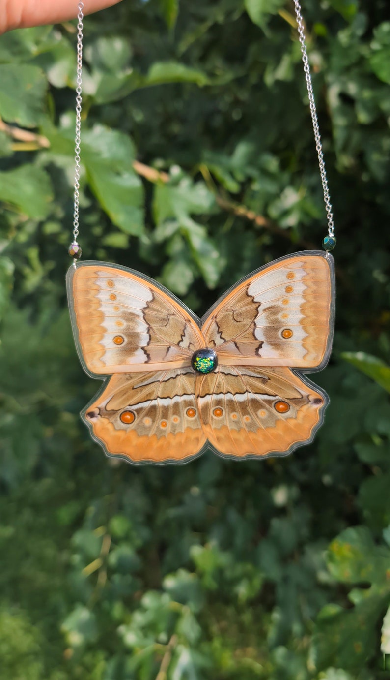 Giant Siamese Jungle Queen Butterfly Wing Necklace - Etsy