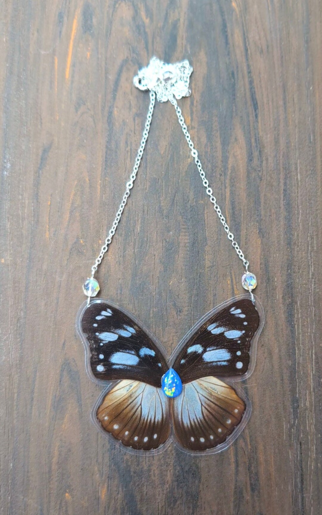 Forest Queen Butterfly Wing Necklace, Real Butterfly Wing Necklace - Etsy