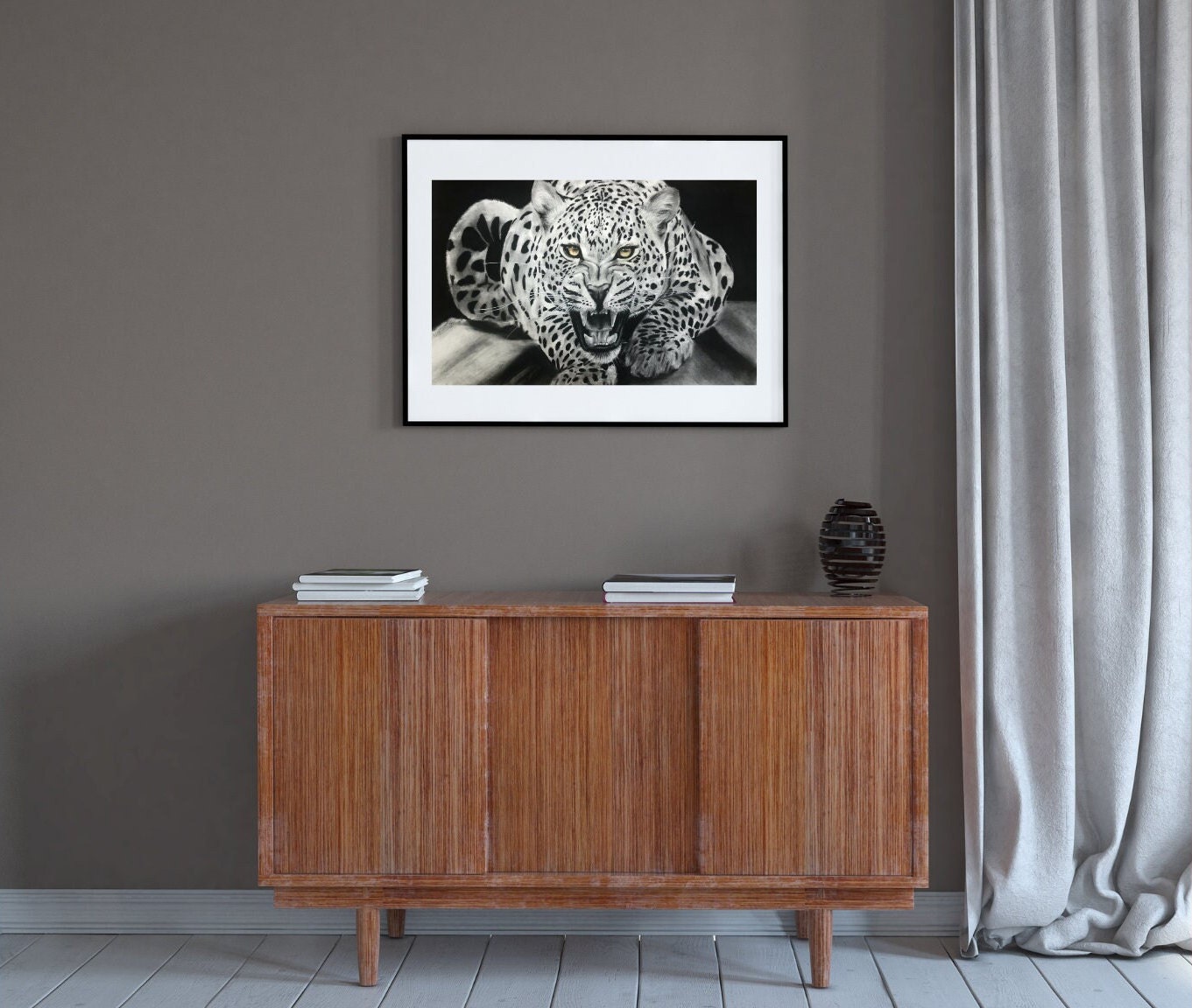 Realistic Leopard Drawing/painting - Etsy