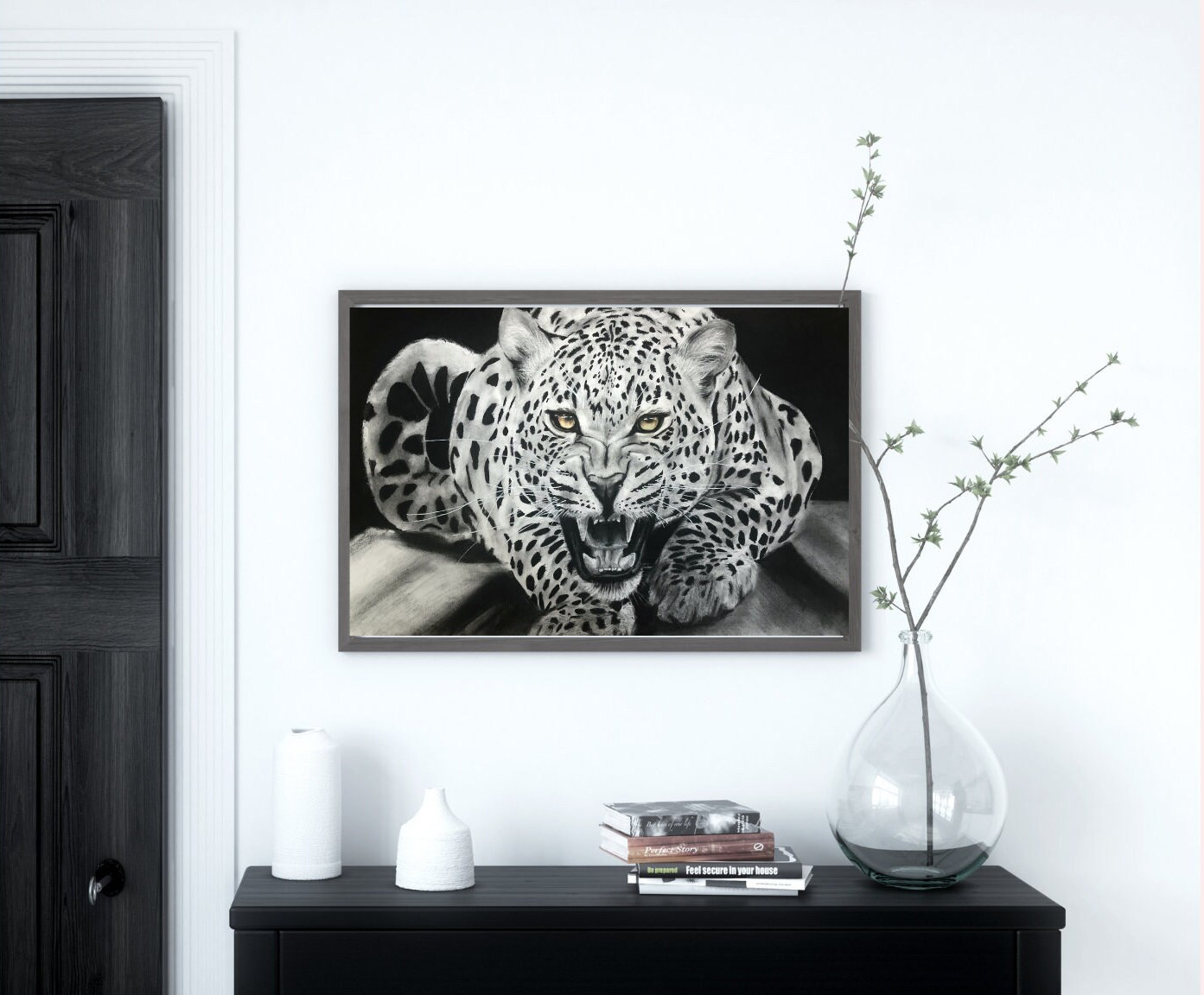 Realistic Leopard Drawing/painting - Etsy