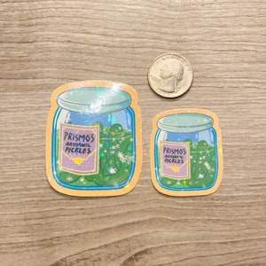 Prismo's Artisanal Pickles Glitter Sticker Sparkly - Etsy