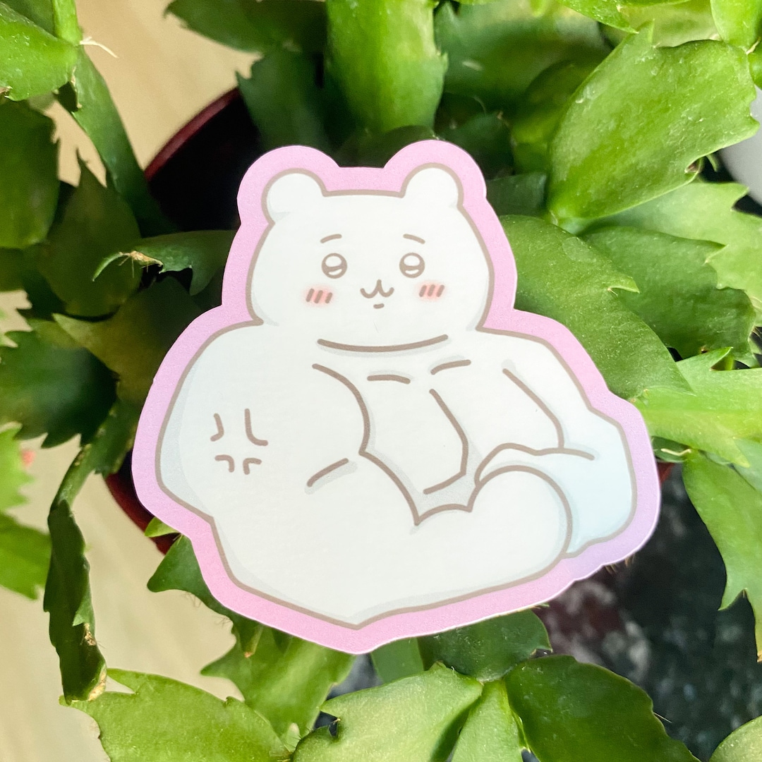 Buff Kawaii Polar Bear Sticker//funny/gift - Etsy