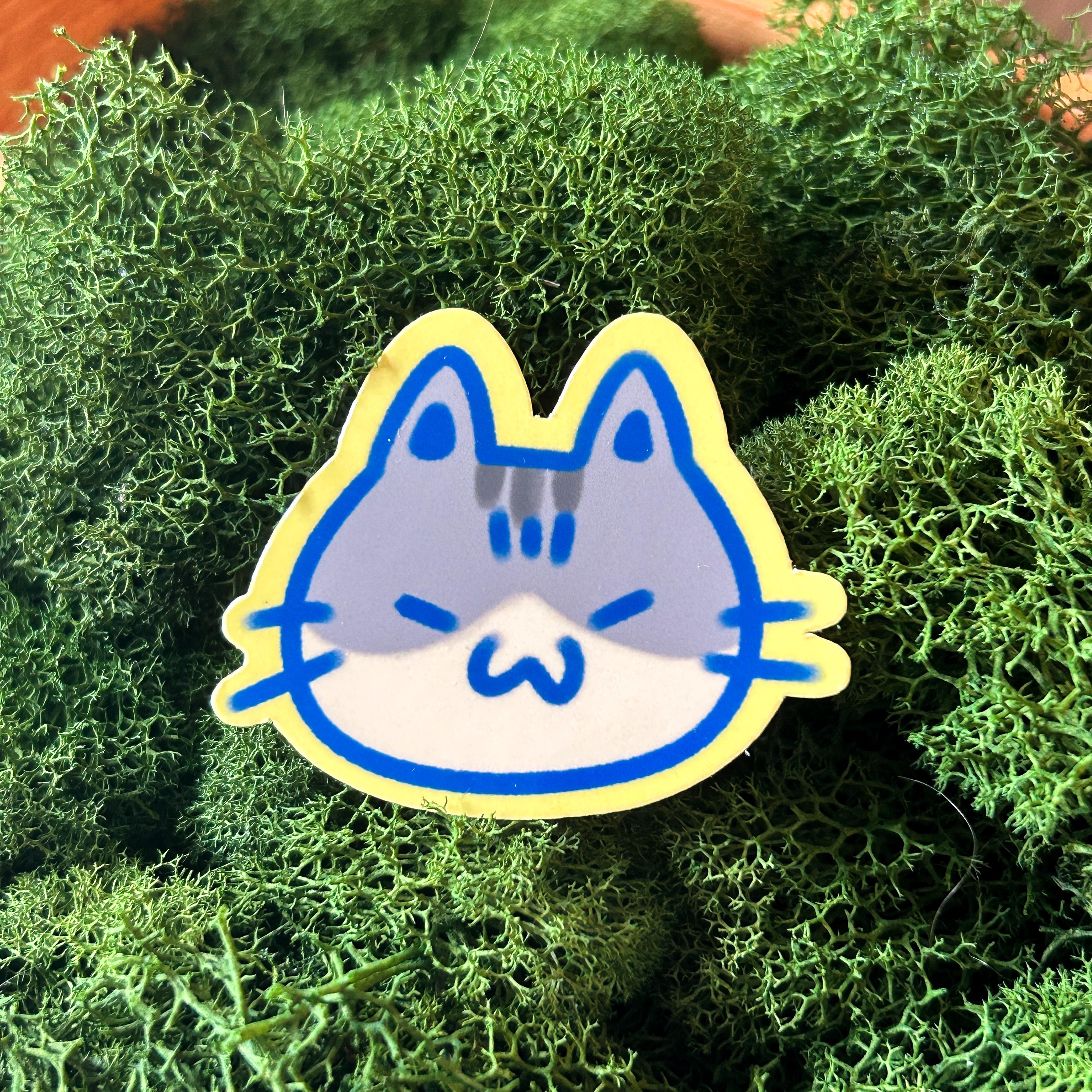 Mischievous Cat Sticker: Holographic Waterproof Laptop Decal (2”x1.7 ...