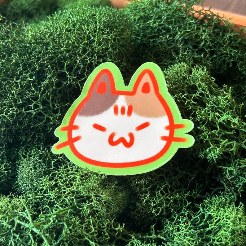 Mischievous Cat Sticker: Holographic Waterproof Laptop Decal (2”x1.7 ...