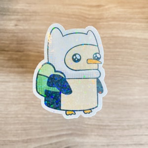 Gunter Cosplays Finn Sticker//adventure Time/ Waterproof - Etsy