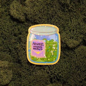 Prismo's Artisanal Pickles Glitter Sticker - Sparkly, Holographic ...