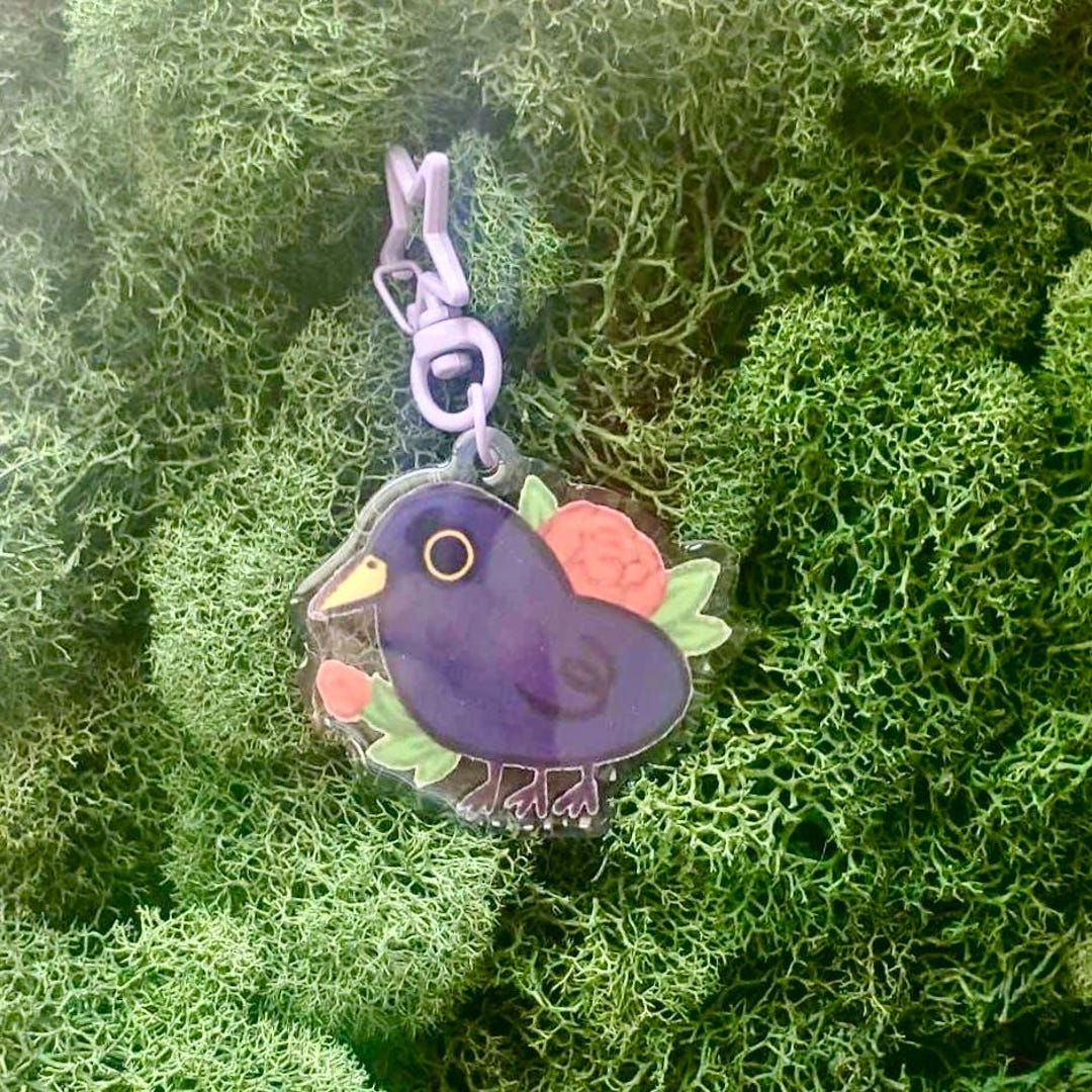 Yatagarasu Chibi Crow Acrylic Keychain//japanese Folklore Collectable ...