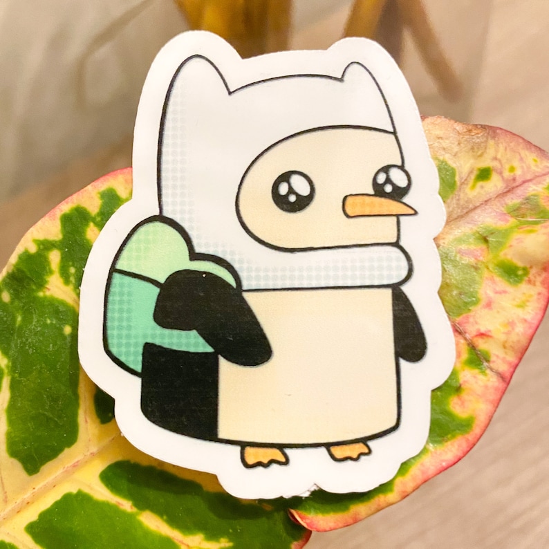 Gunter Cosplays Finn Sticker//adventure Time/ Waterproof - Etsy