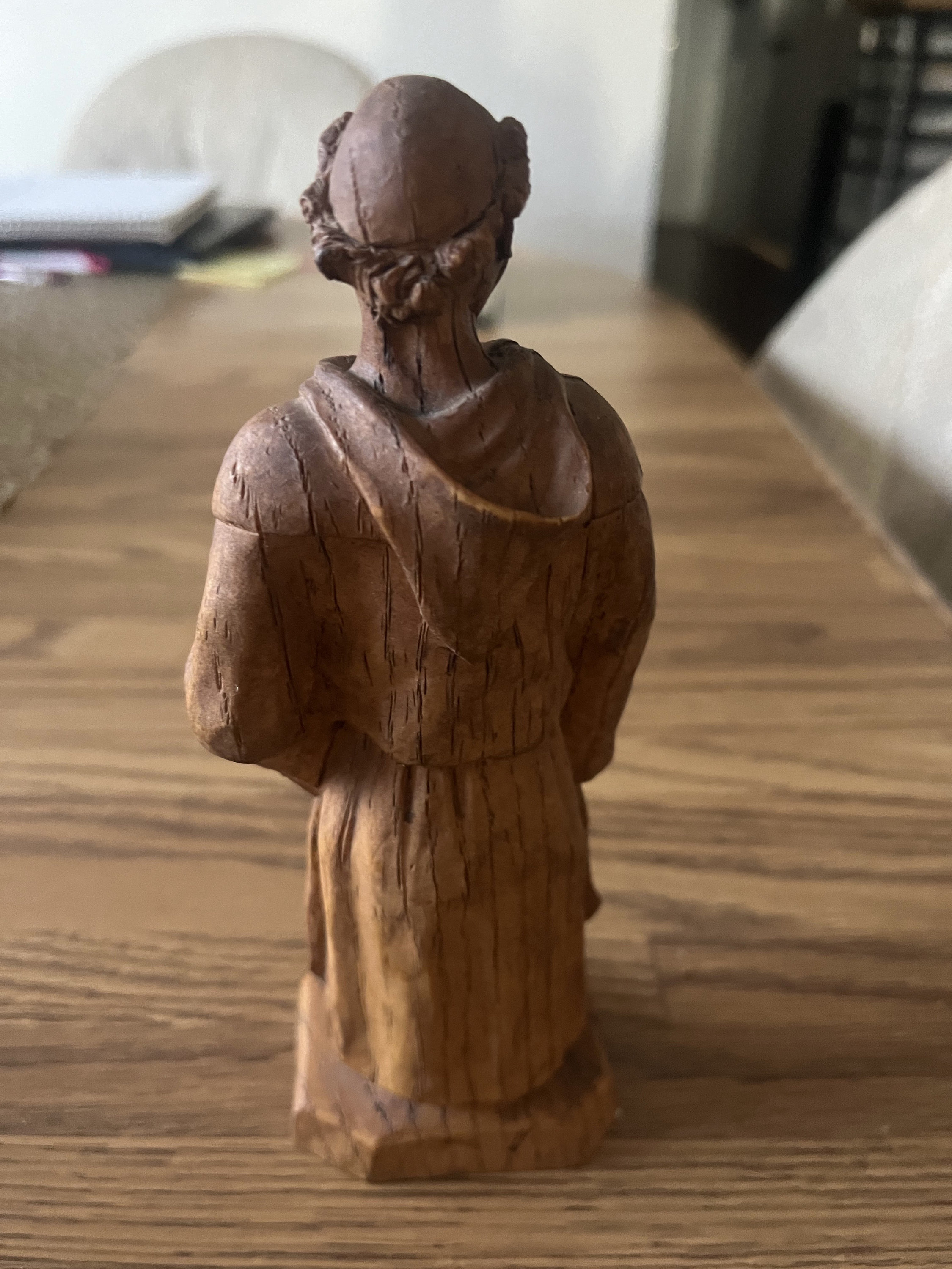 Medieval Franciscan Monk Friar Habit Vintage Hardwood Carving Figurine ...