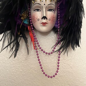 Unique Creations Lady Face Mask Wall Hanging Decor - RARE - Etsy