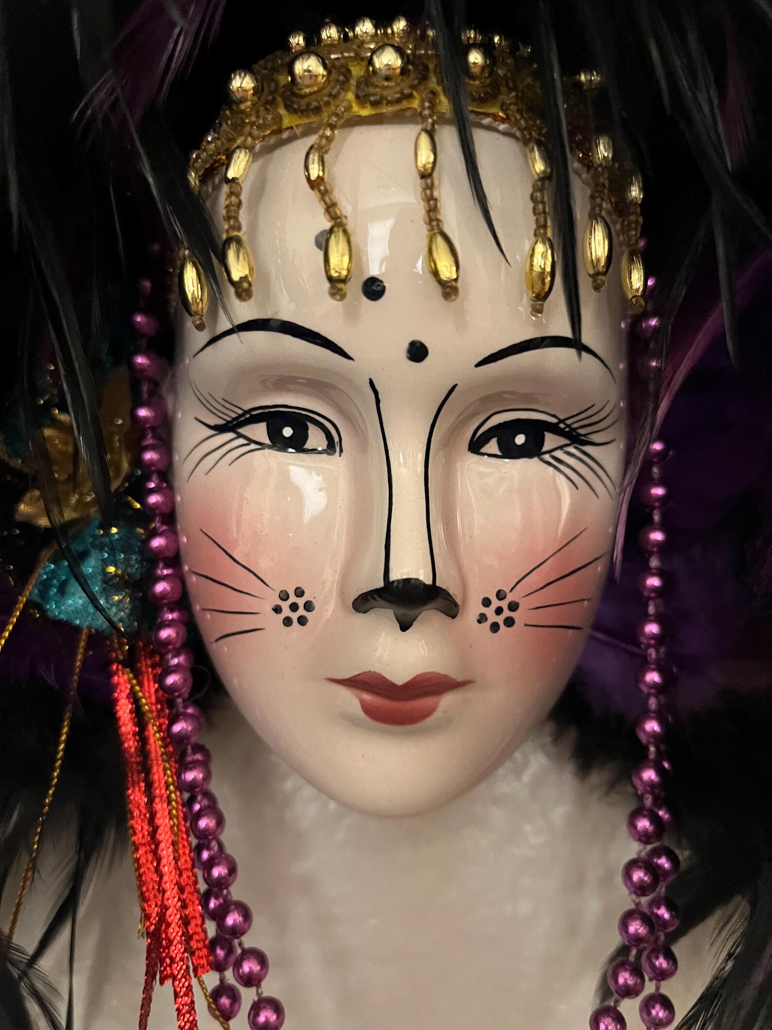 Unique Creations Lady Face Mask Wall Hanging Decor - RARE - Etsy