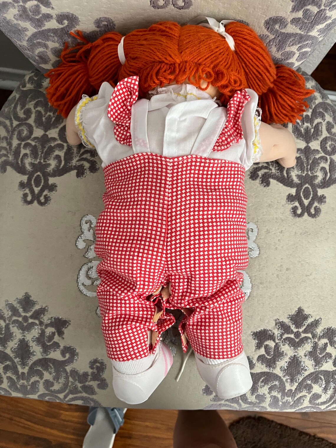 Vintage 84 Coleco Cabbage Patch Kids RARE KT TAG Girl Red Hair Green ...