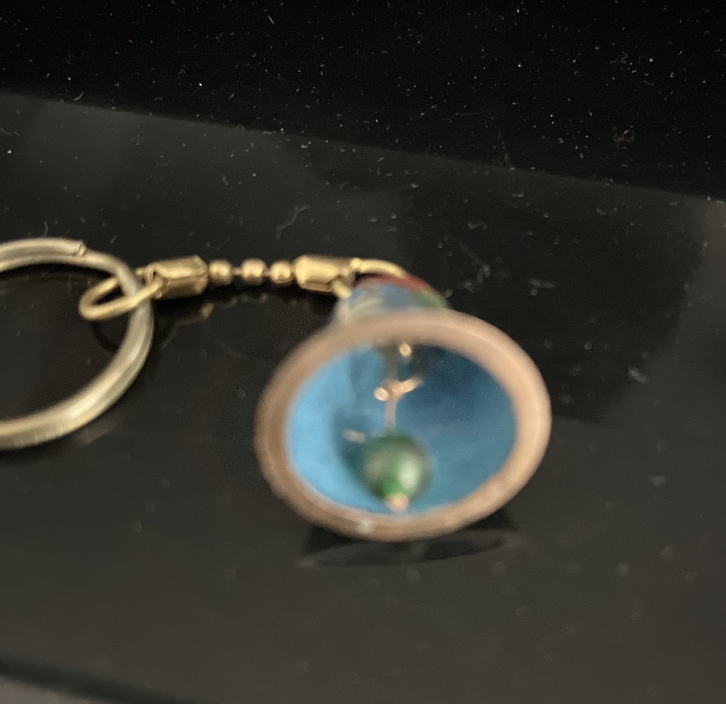 Cloisonne Bell Key Ring / Brass Cloisonne Bell Key Ring / - Etsy